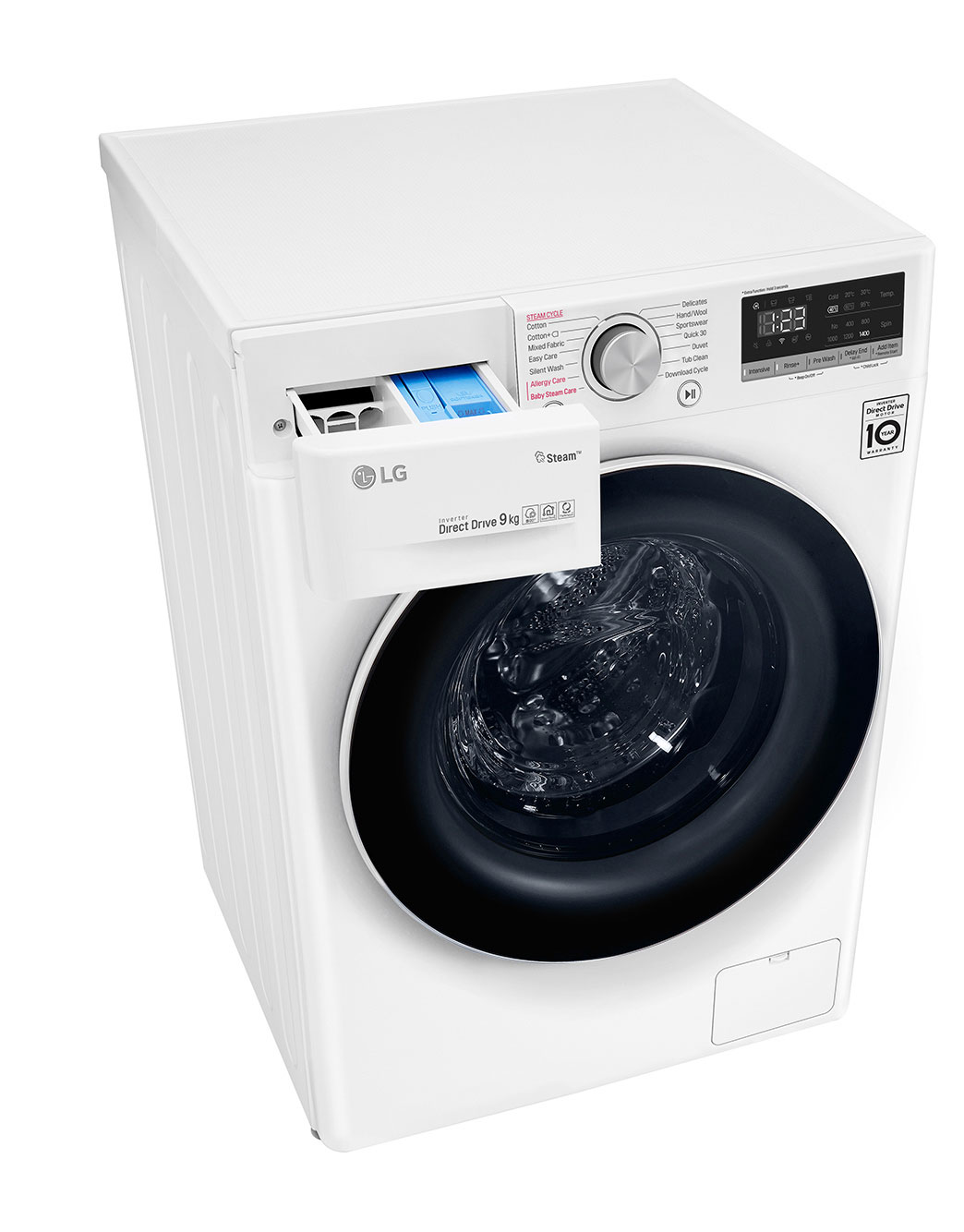 9KG TWINWash™ Front Load Washing Machine in White | LG BD