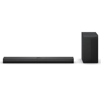 Vue avant de la LG Soundbar S70TY et du caisson de basse1