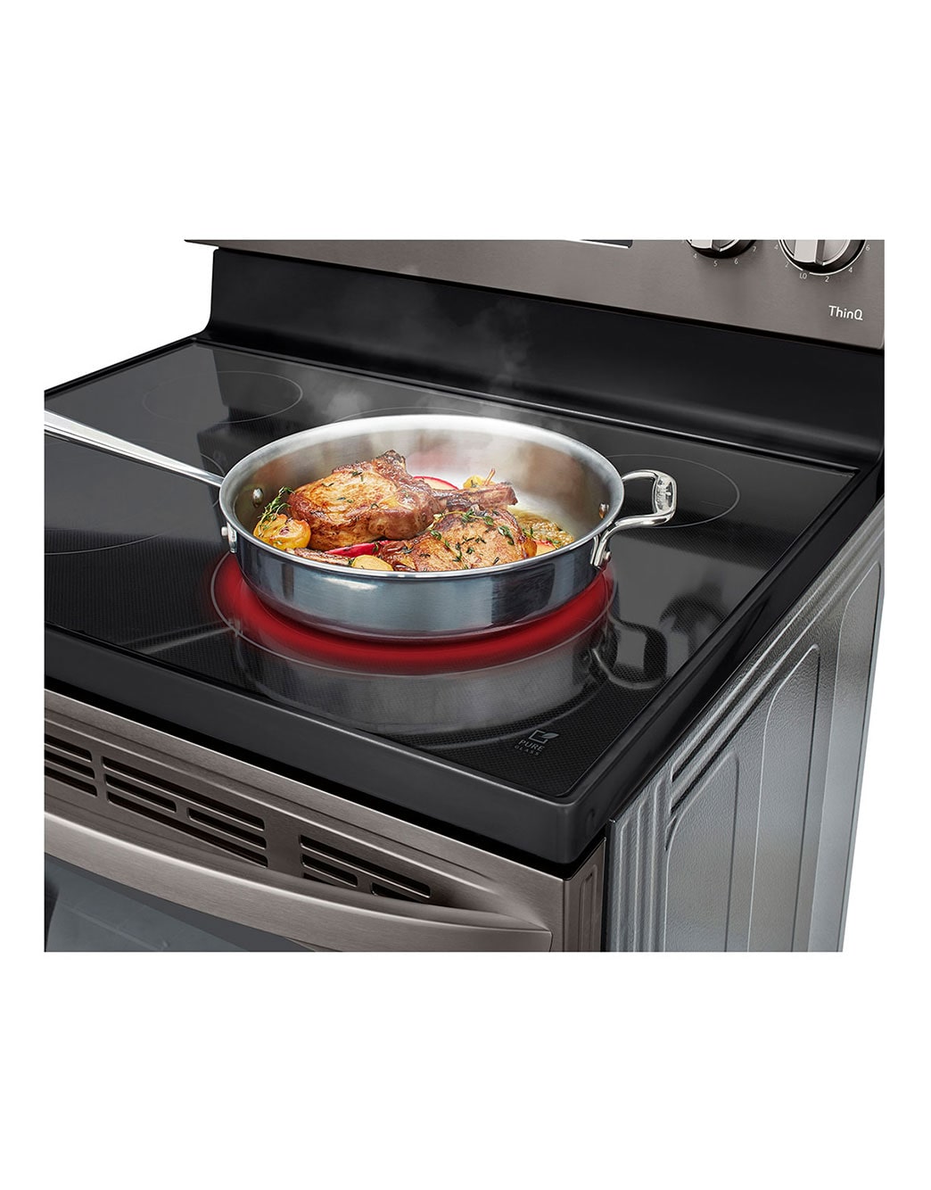 Estufa electrica 6.3pᶟ LG LREL6323D WiFi Freidora de aire