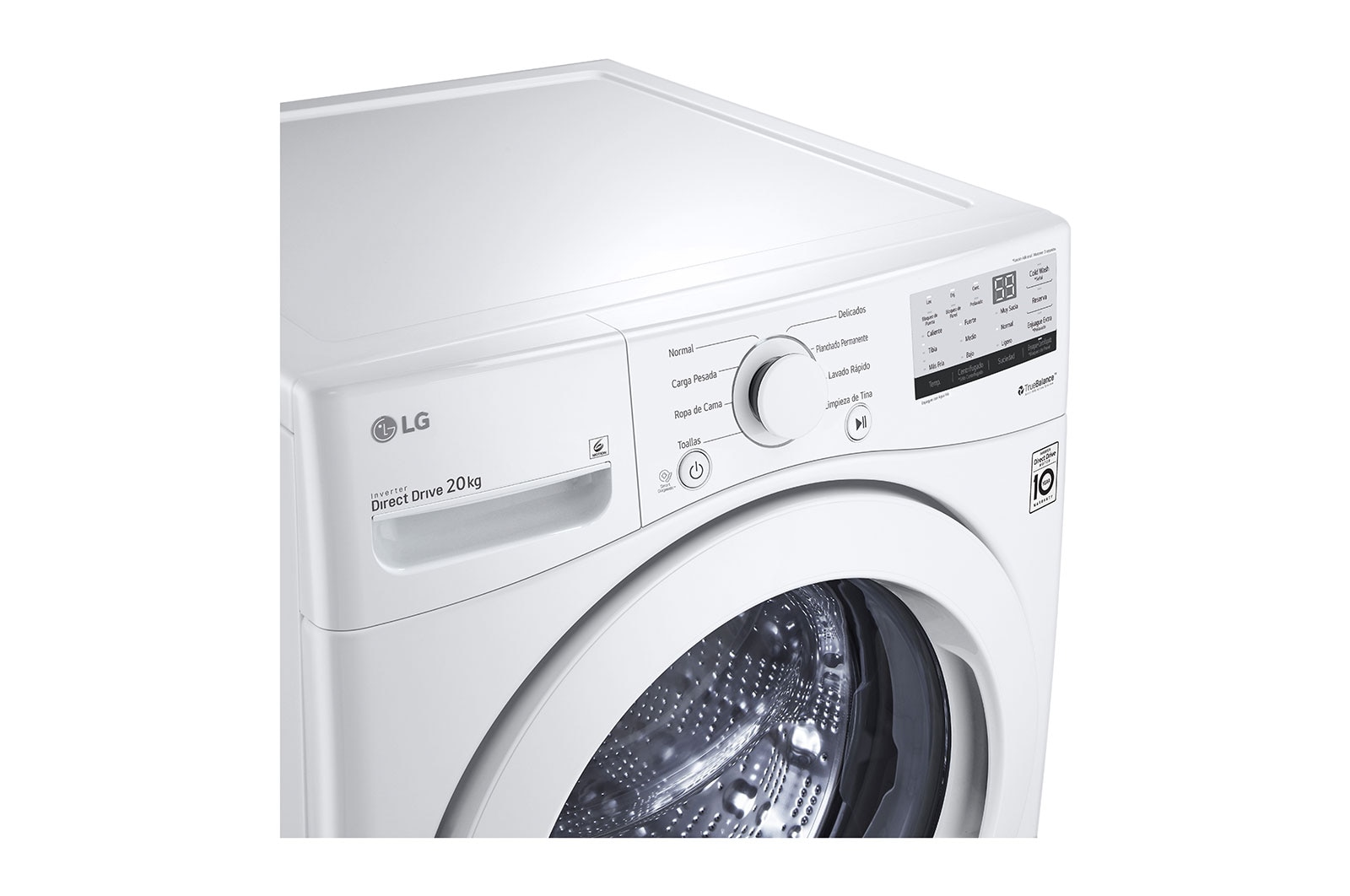 Lavadora Carga Frontal 20kg LG WM20WV26W 44lbs/6 Motion DD