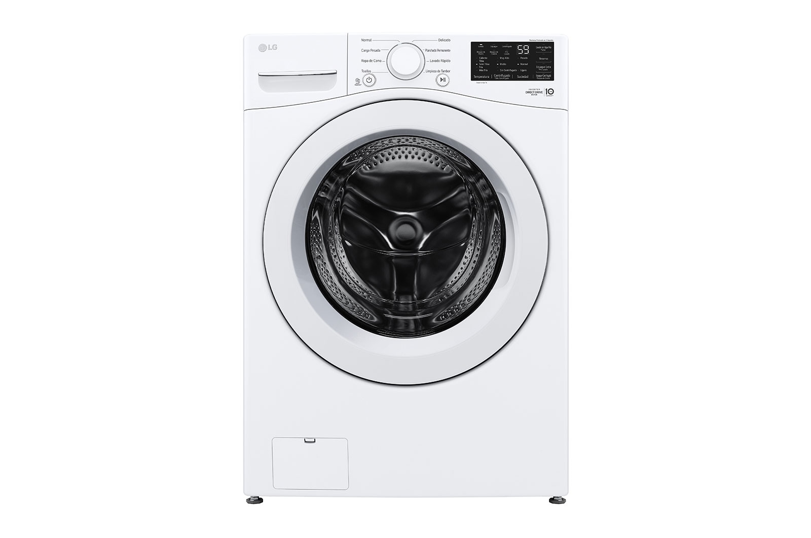Lavadora CargaFrontal 22kg LG WM22WV26R Blanco | LG Caribe