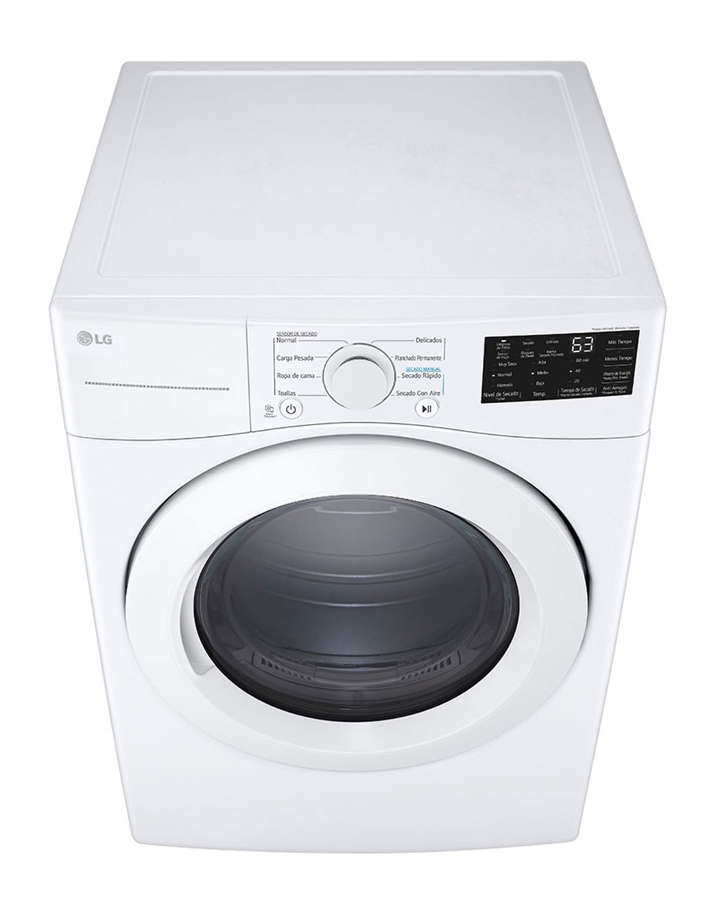 Secadora Eléctrica Carga Frontal LG DF50WV2S6WE 7.4p³