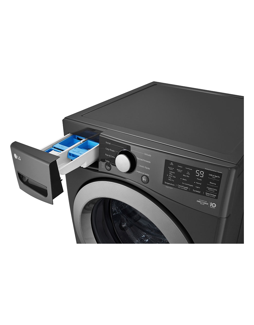 Lavadora CargaFrontal 25kg LG WM25MV2S6W Direct Drive™