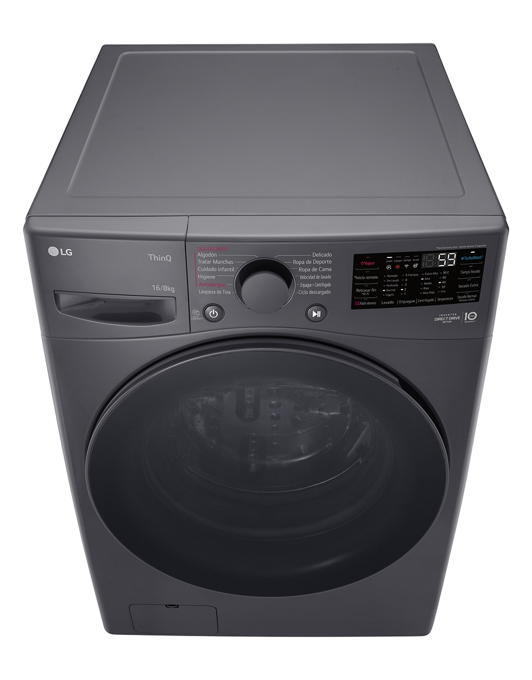 Lavasecadora Carga Frontal 16Kg / 8Kg LG WD16MG2S6P