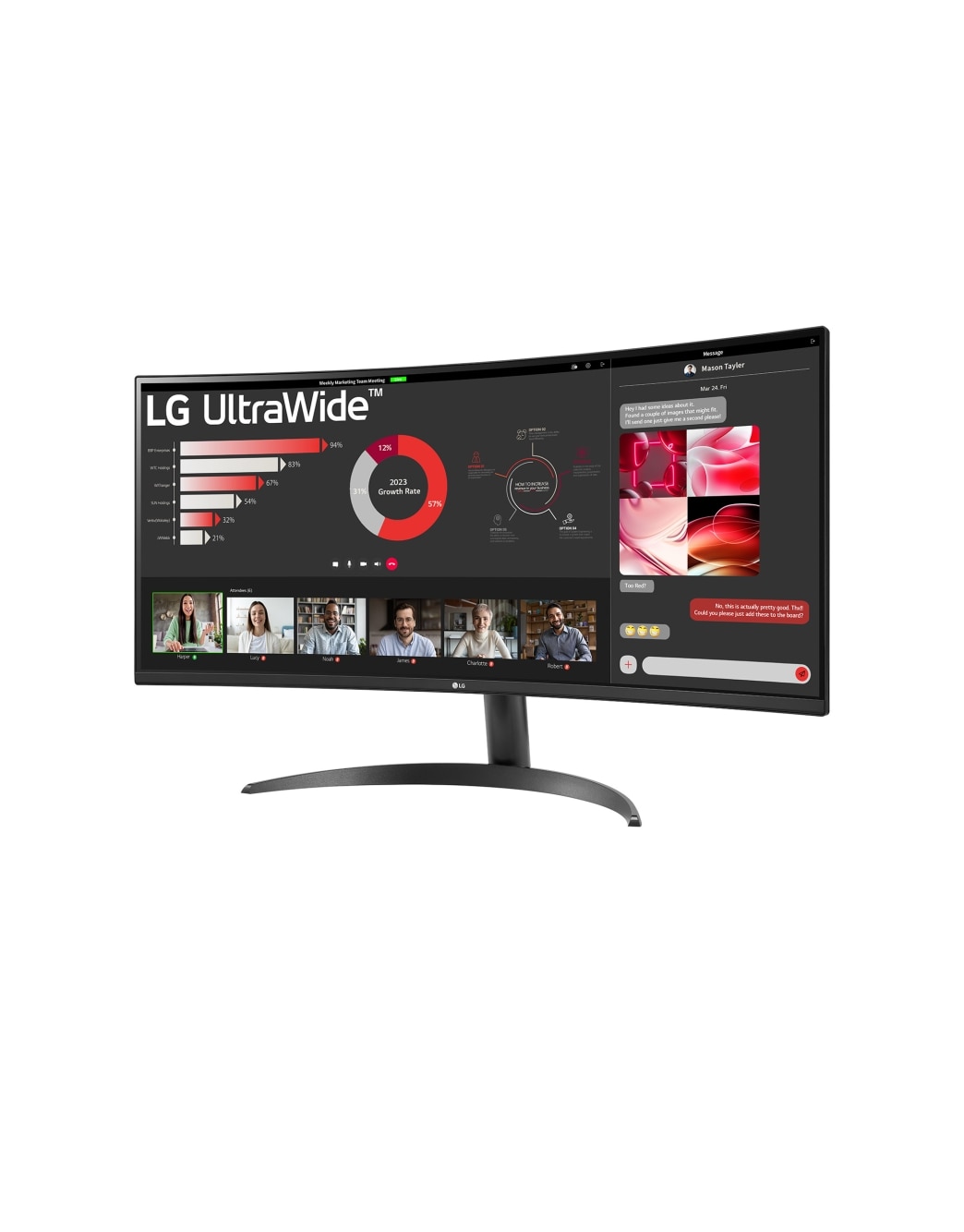 Monitor curvo UltraWide™ WQHD HDR 10 de 34'' y 100 Hz con AMD FreeSync ...