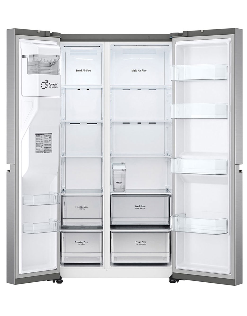 Refrigeradora Side by Side 28.7pᶟ LG GS75SPP | LG Caribe