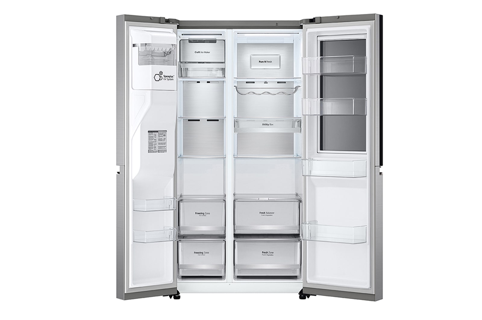 Refrigeradora SidebySide 23.8pᶟ LG LS66SXNC Door-in-Door™