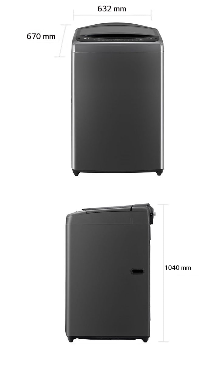 Lavadora Carga Superior 21Kg LG WT21MV6 ThinQ™ Negro