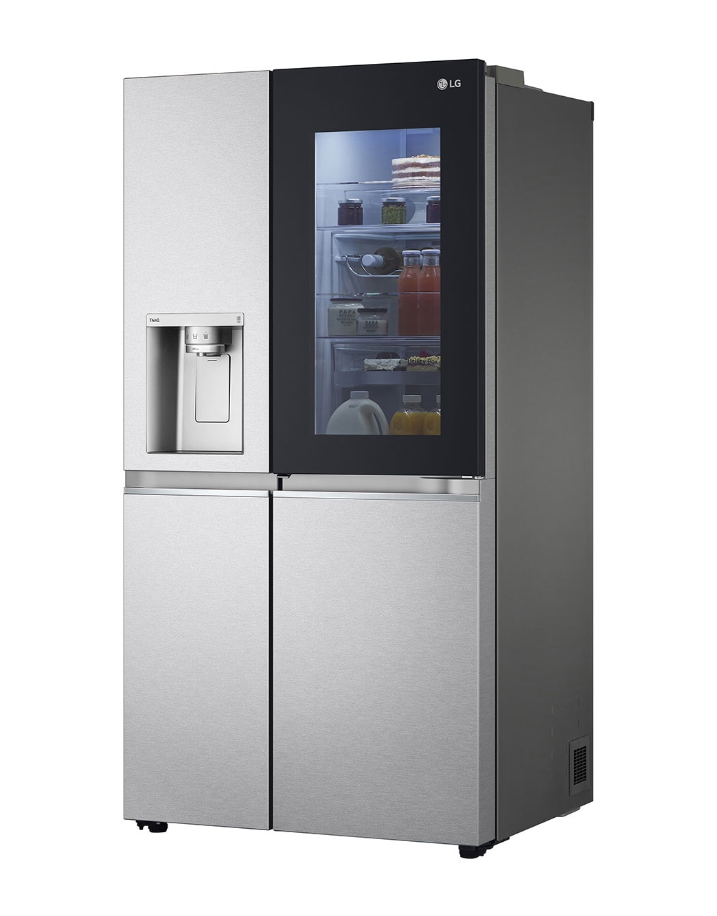 LG 冰趣系列冰箱-全景透视窗-大容量冰箱 635L 璀璨银-LG中国官网