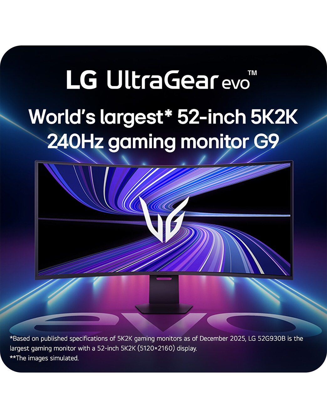 52-inch UltraGear evo G9, The World’s Largest 5K2K 240Hz Gaming Monitor ...