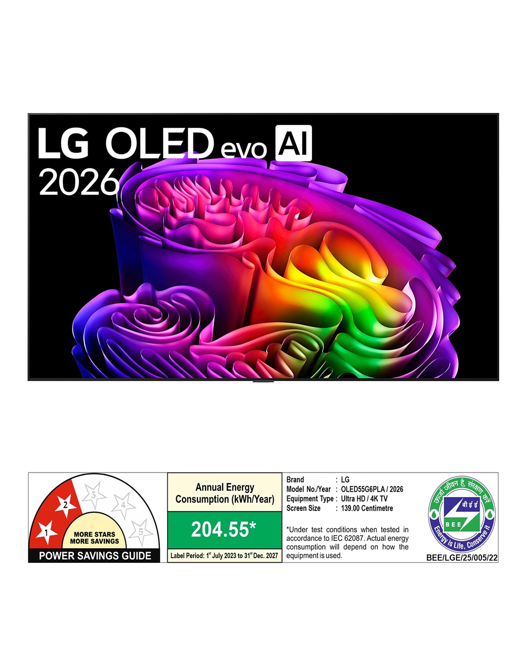 LG 139cm (55) OLED evo AI α11 AI Processor 4K Gen3 Smart Dolby Vision ...