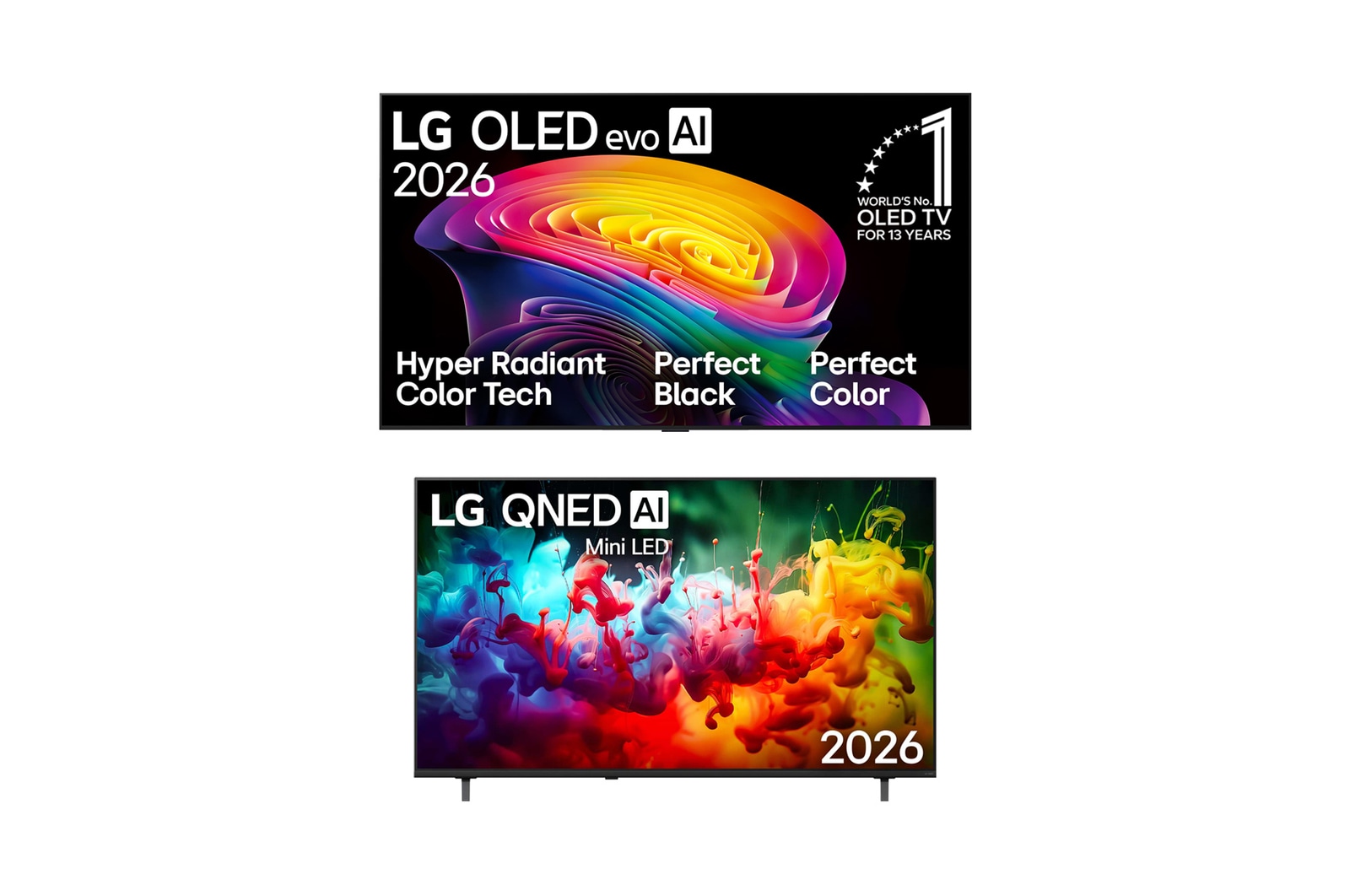 77 inch LG OLED evo AI C6 4K Smart TV 2026 + 65 inch LG QNED AI QNED7E ...