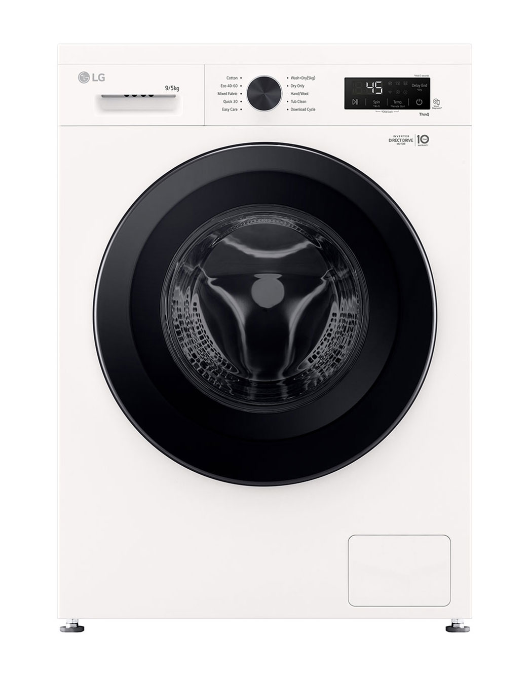 9 / 5kg Direct Drive Washer Dryer, White | LG UK
