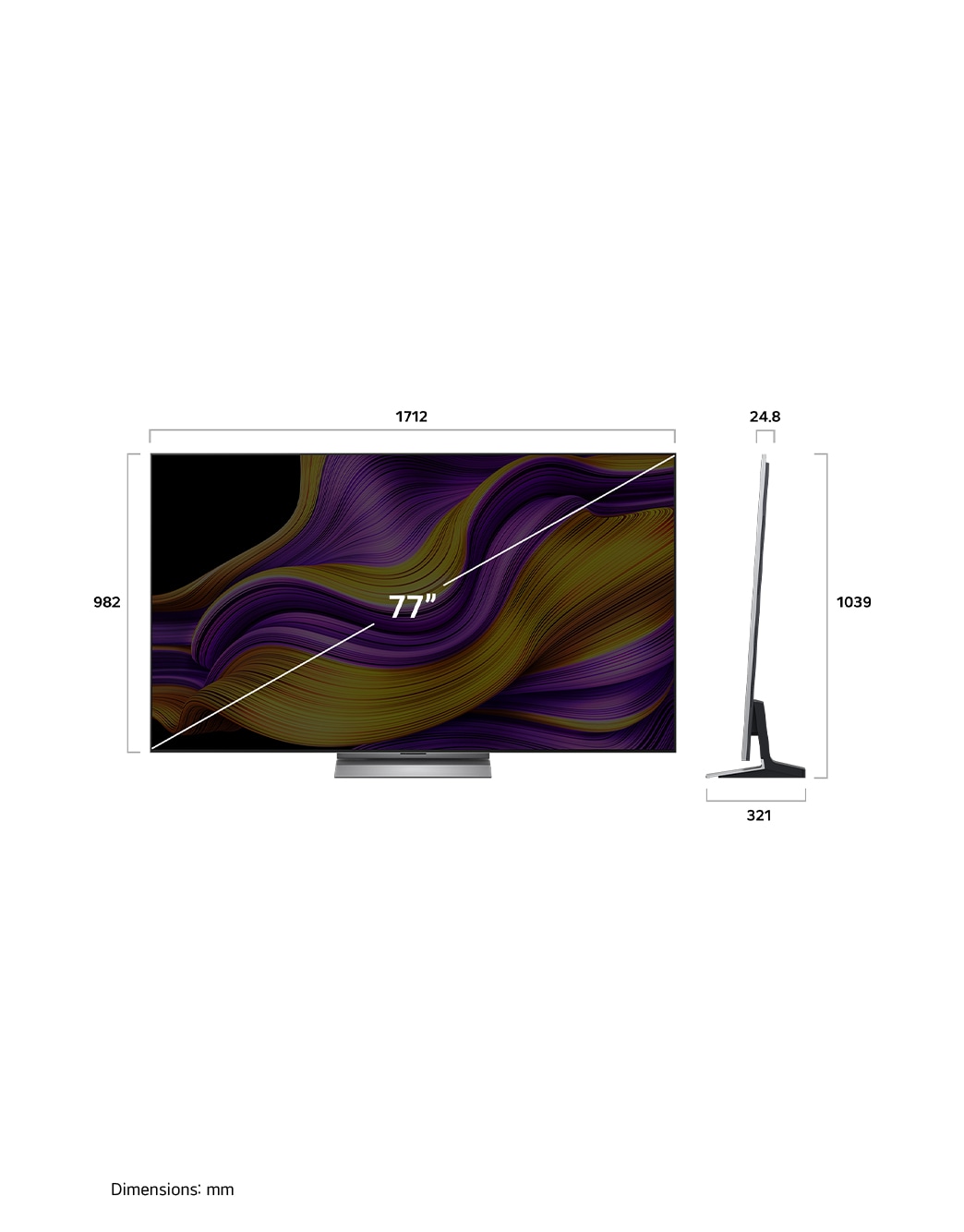77 inch LG OLED evo AI G5 4K Smart TV 2025 - OLED77G5SET | LG Australia