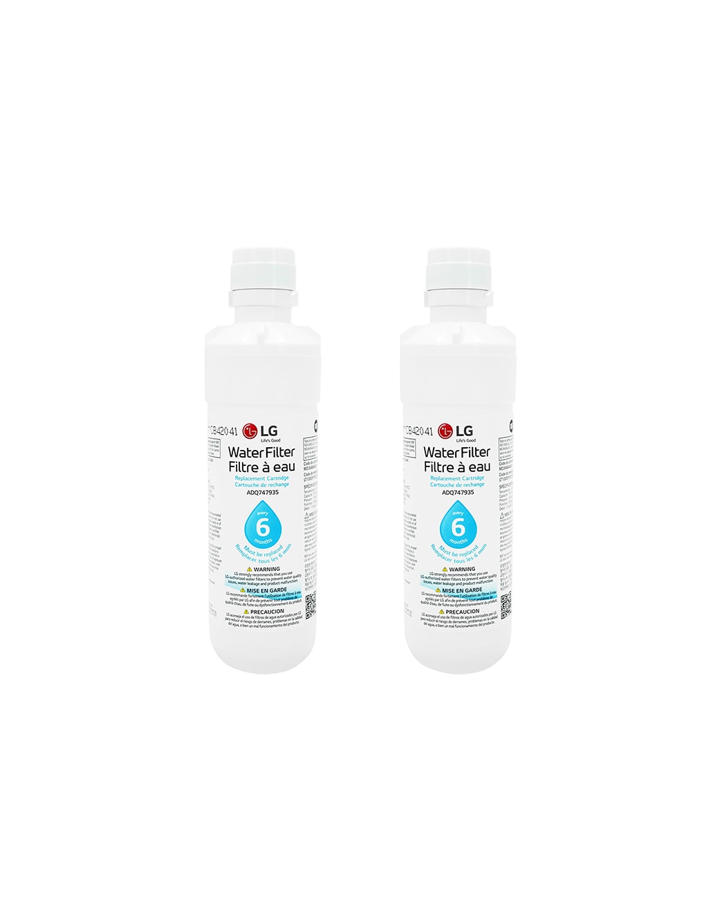 LG LT1000P2 Refrigerator Water Filter (2 Packs)-AGF80300812 | LG AU