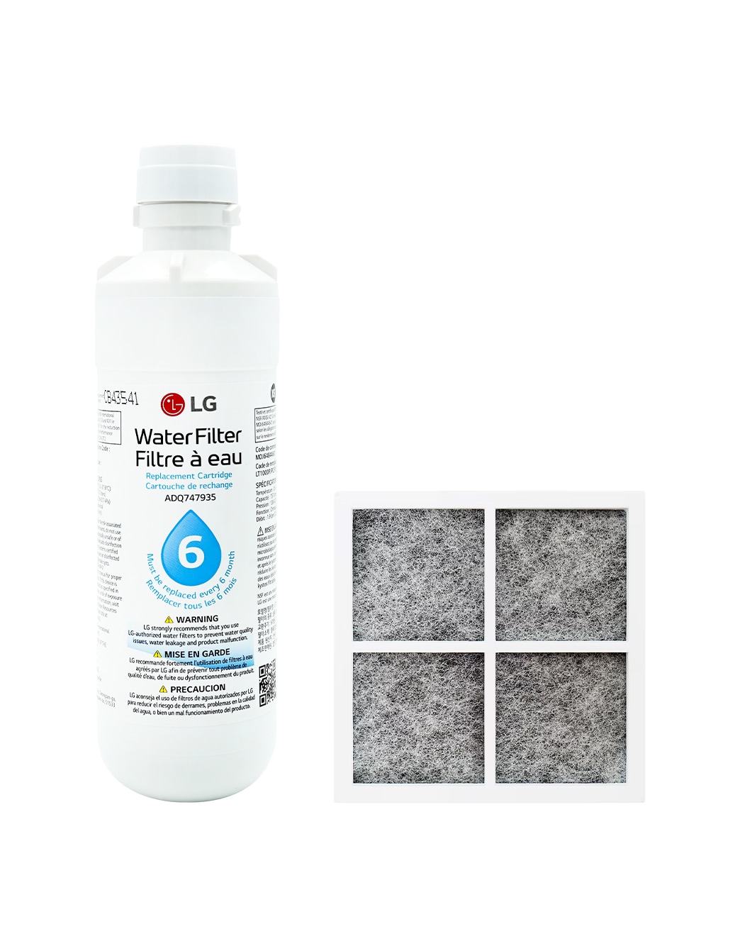LG LT1000P & AF120S Refrigerator Water Filter and Air Filter Bundle ...