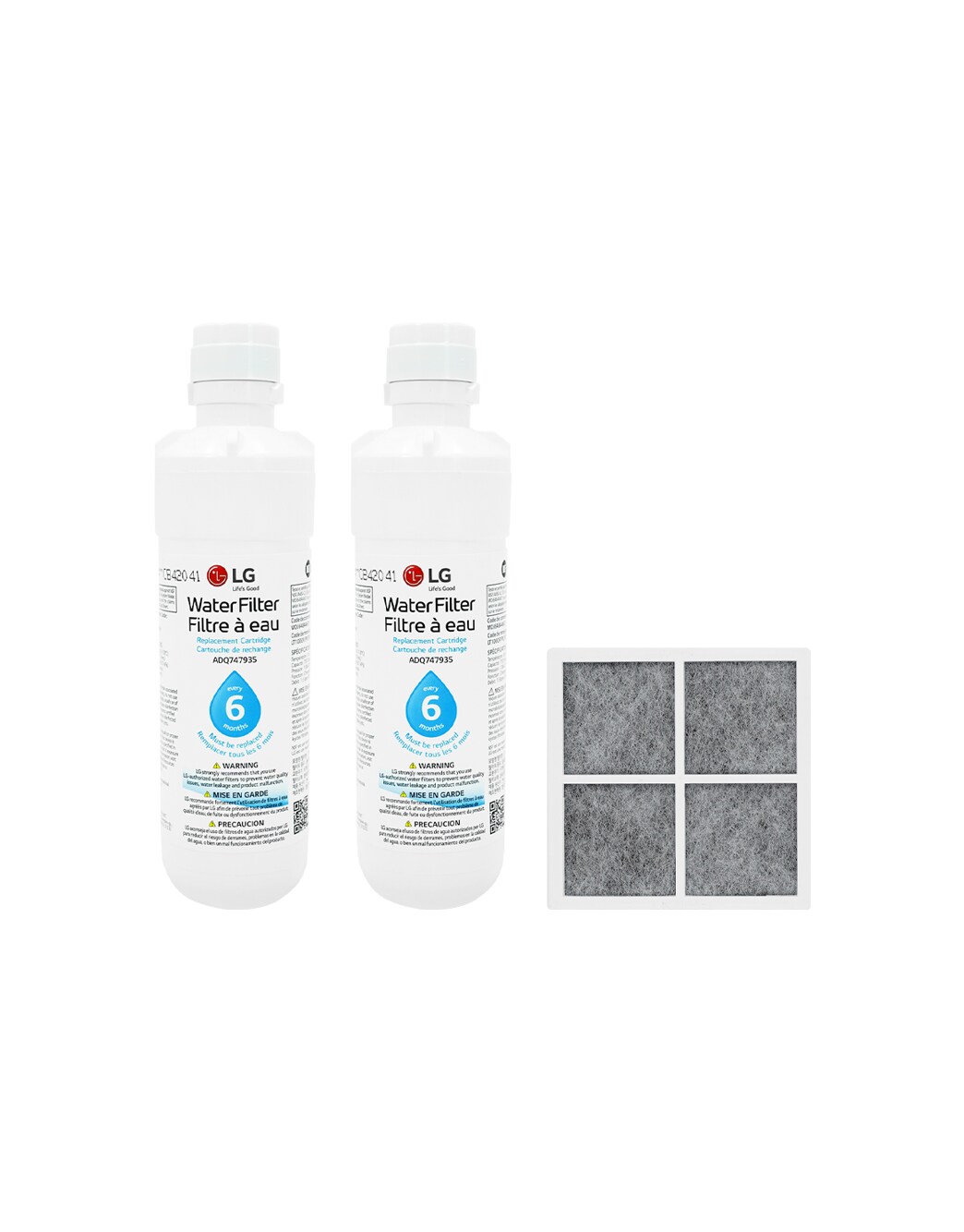 LG LT1000P2 & AF120S Refrigerator Water Filter and Air Filter Bundle ...