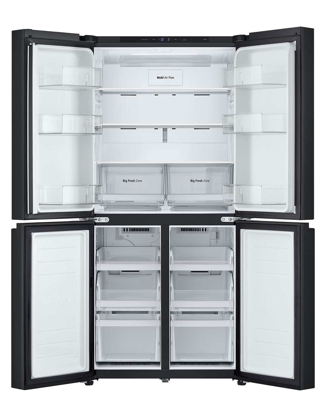 530L Slim French Door Fridge - Matte Black (GF-B505BB) | LG AU