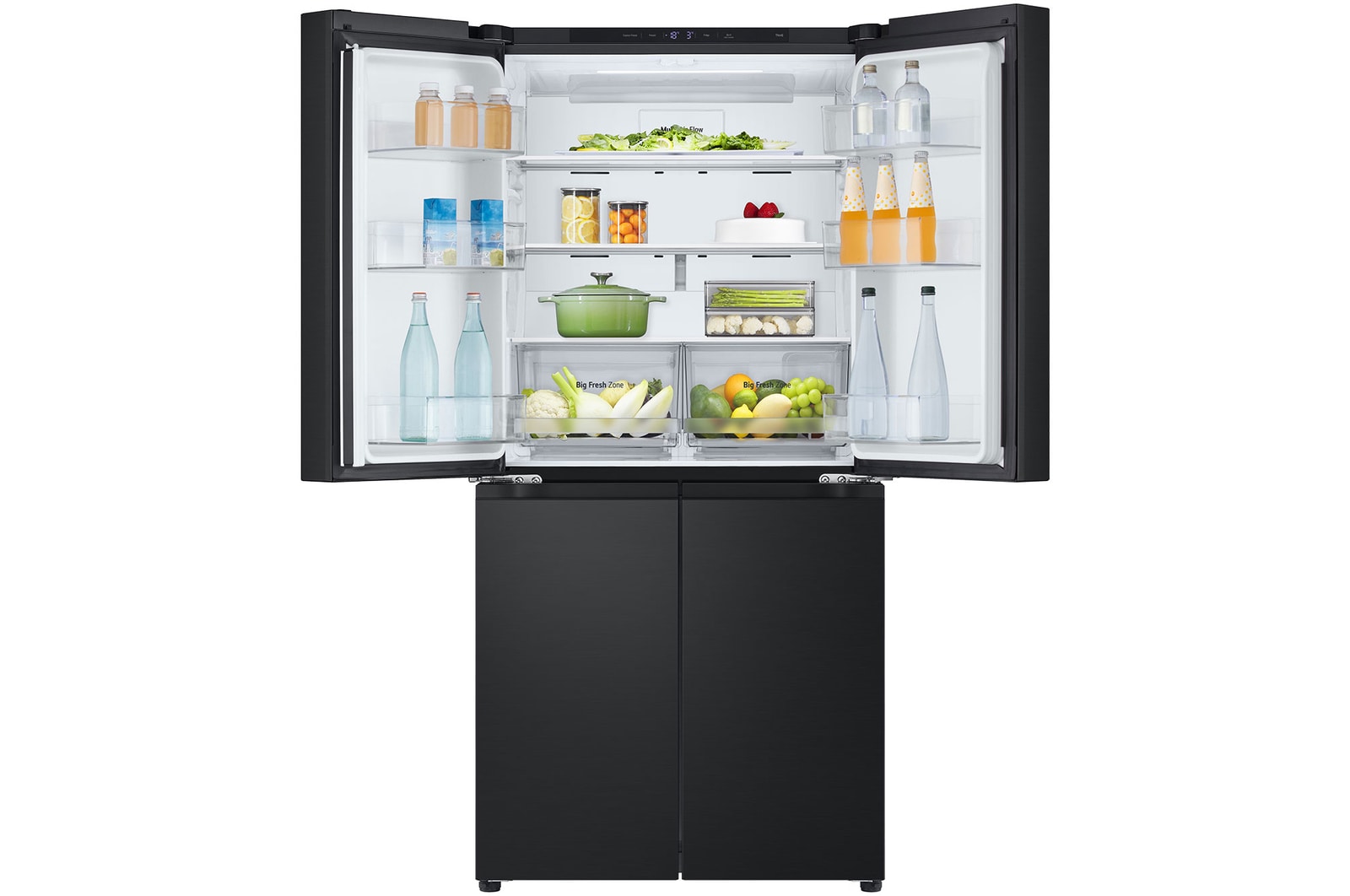530L Slim French Door Fridge - Matte Black (GF-B505BB) | LG AU