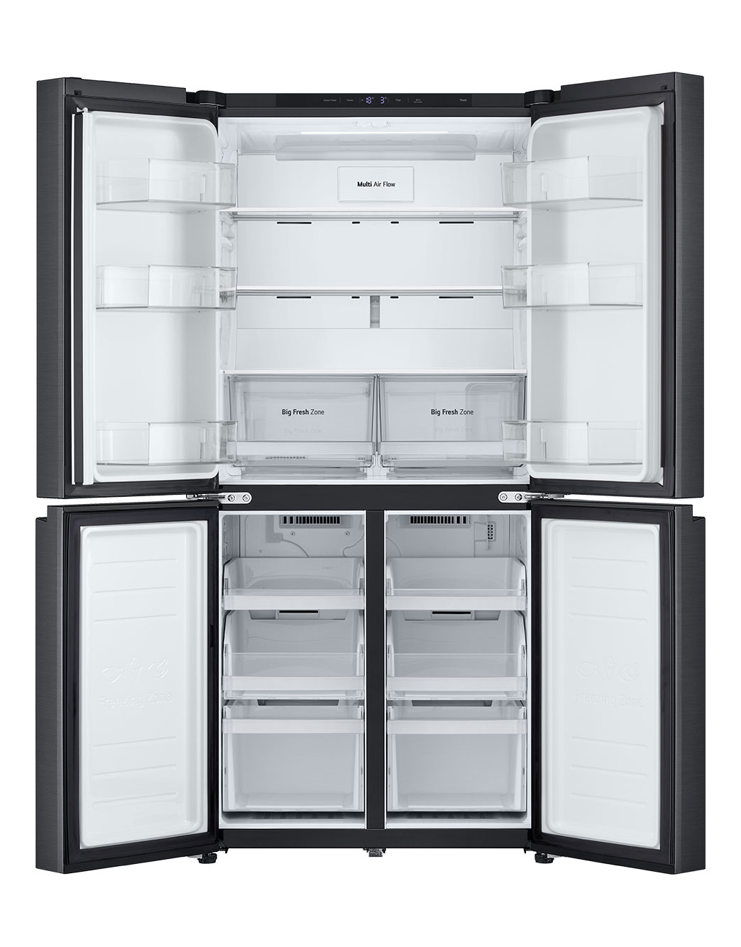 530L Slim French Door Fridge - Matte Black GF-B505BB | LG Australia