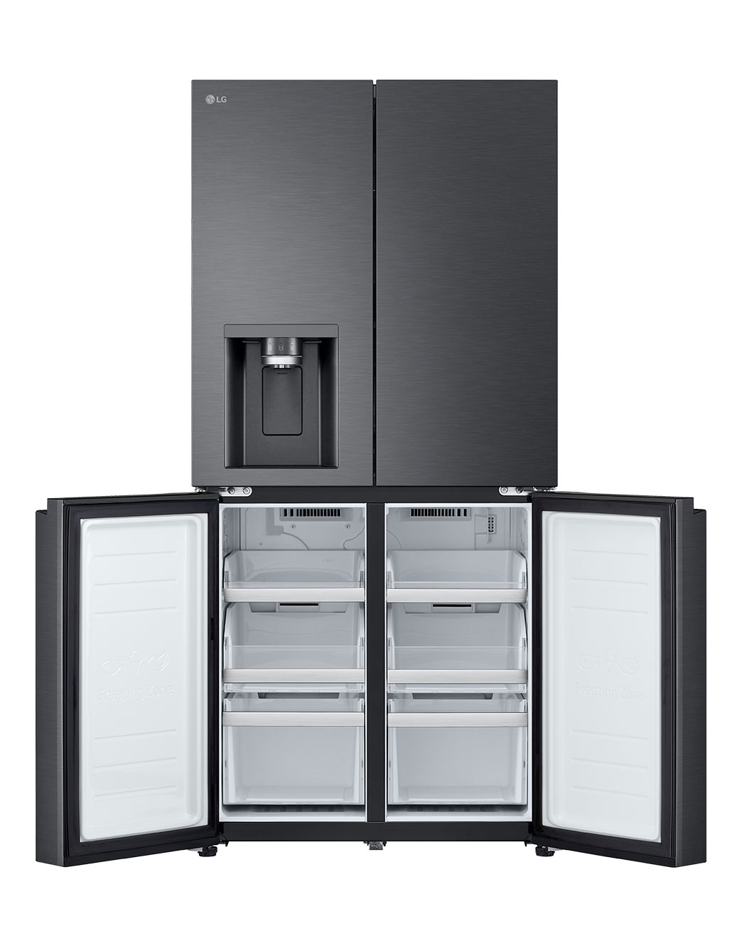 506L Slim French Door Fridge - Plumbed - GF-L500MBL | LG Australia