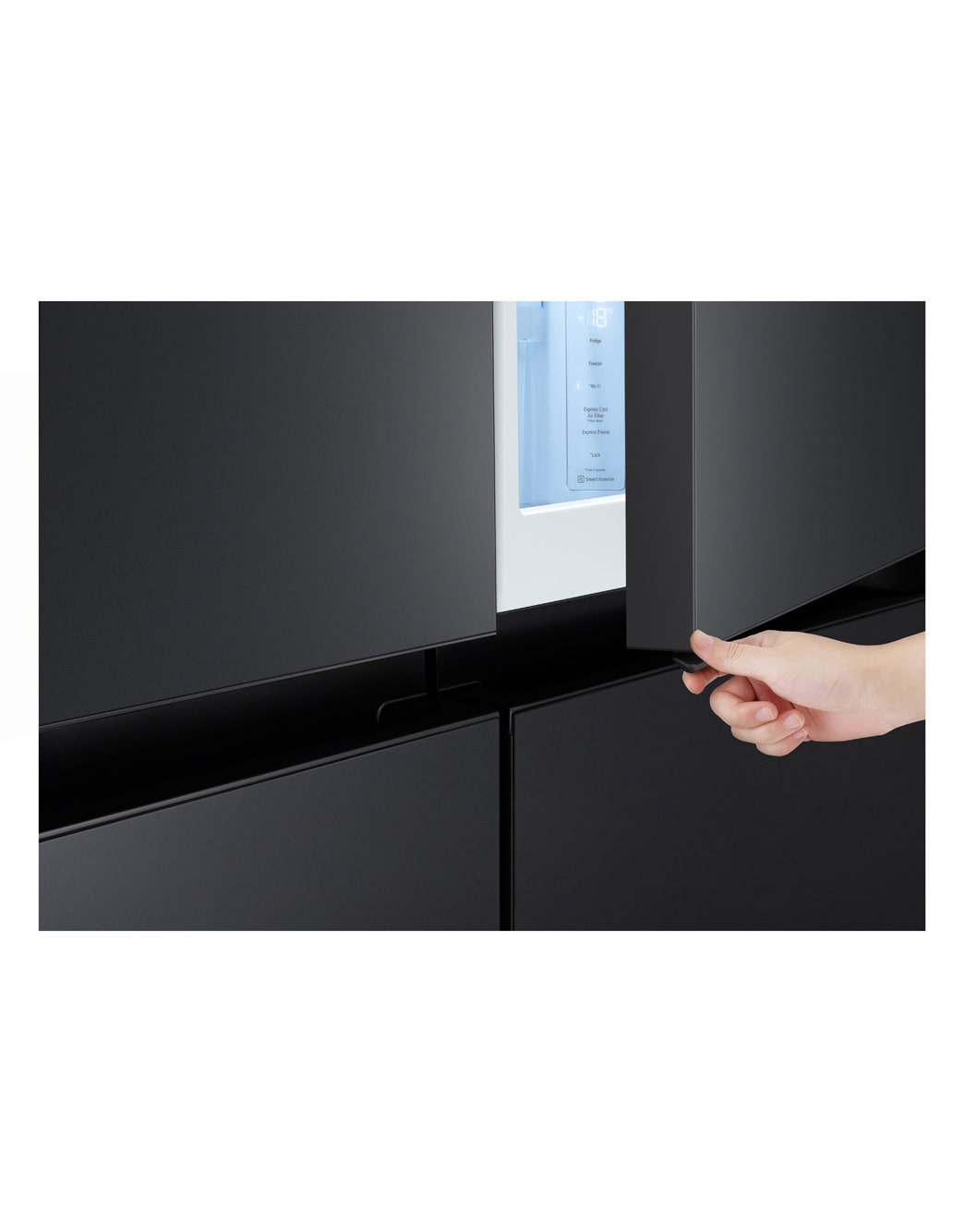 655L Side-by-side Fridge - Black Glass - GS-D600BML | LG Australia