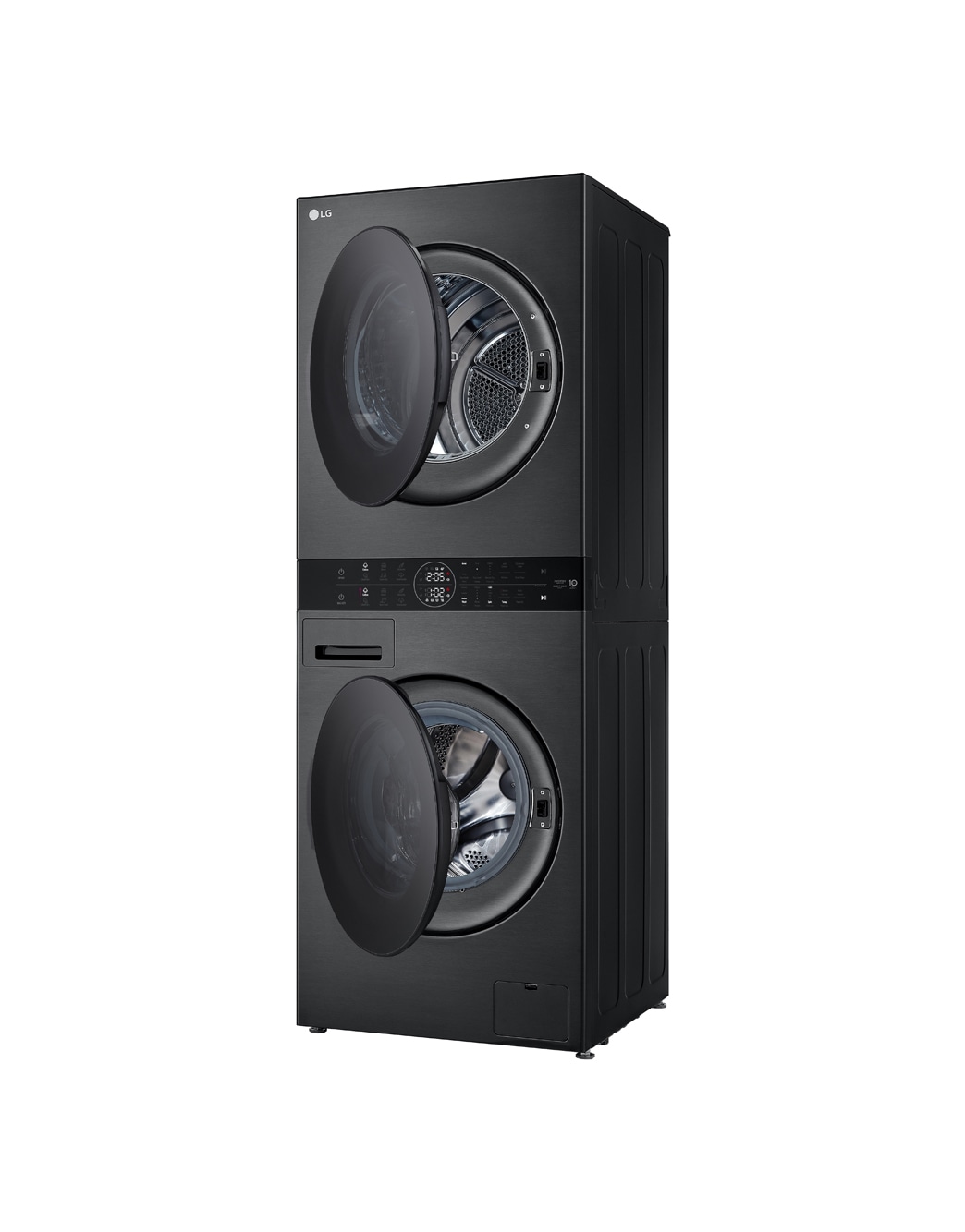 12/10kg WashTower™ Stacked Washer Dryer Black | LG Australia