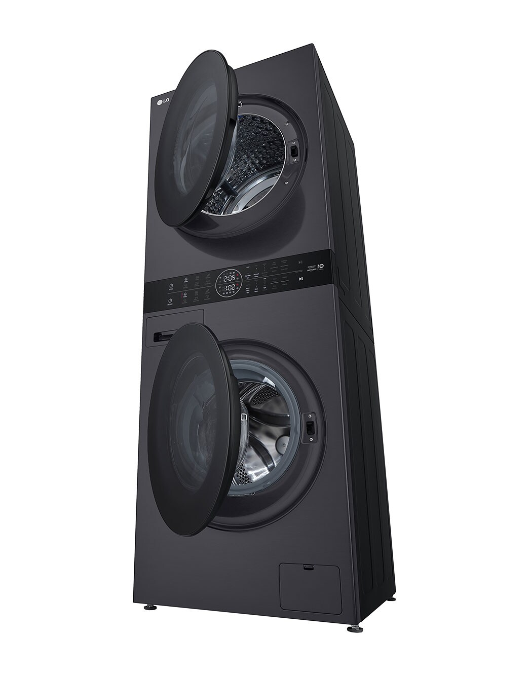 12/10kg WashTower™ Stacked Washer Dryer Black | LG Australia