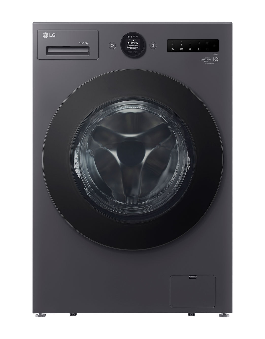 16kg Front Load Washing Machine with XL Capacity Graphite | LG AU
