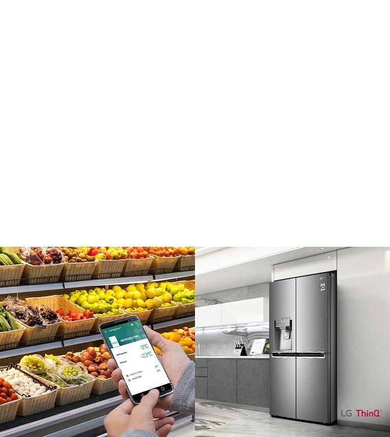 506L Slim French Door Fridge in Black - GF-L570MBNL | LG AU