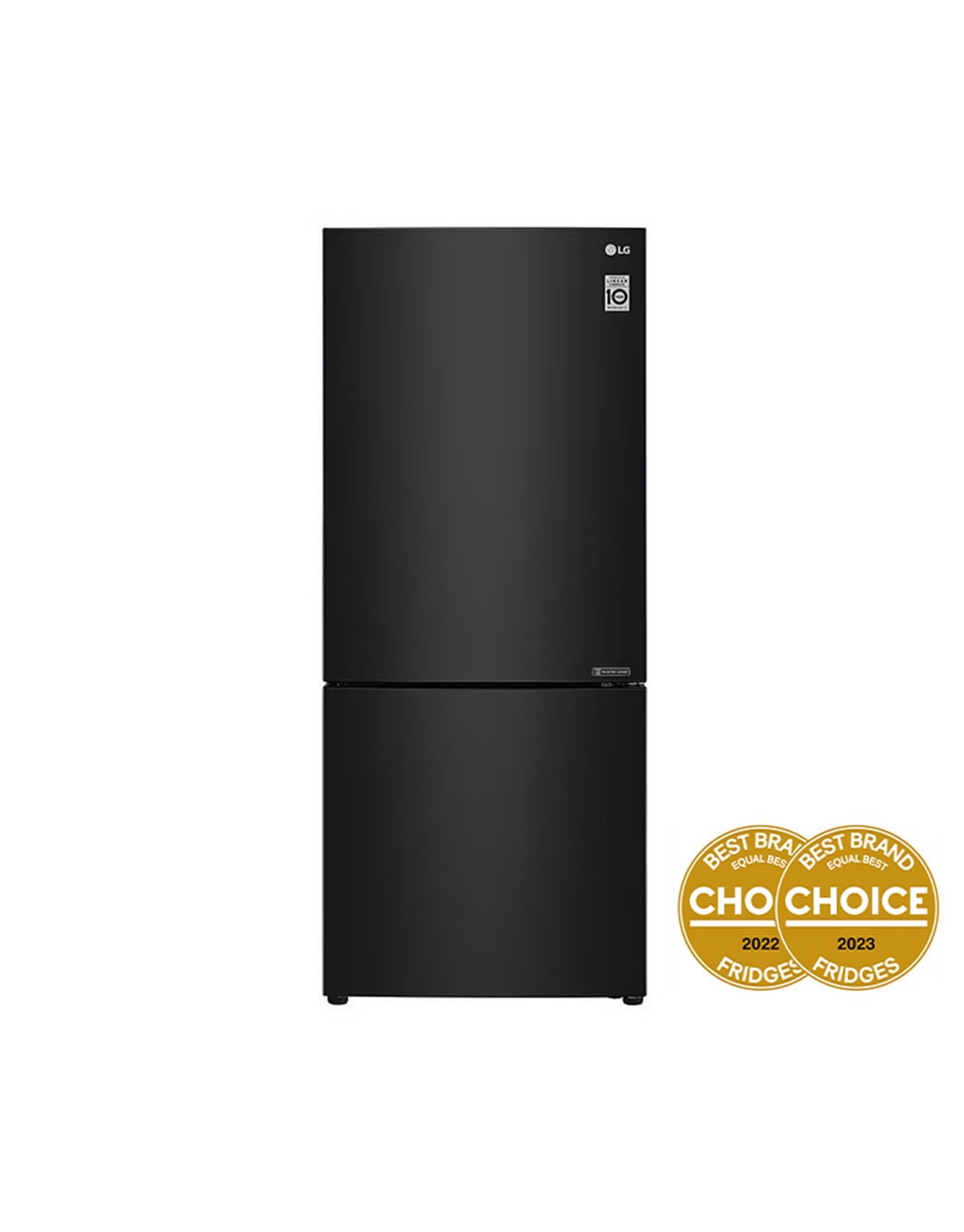 420L Bottom Mount Fridge in Black Steel - GB-455BTL | LG AU