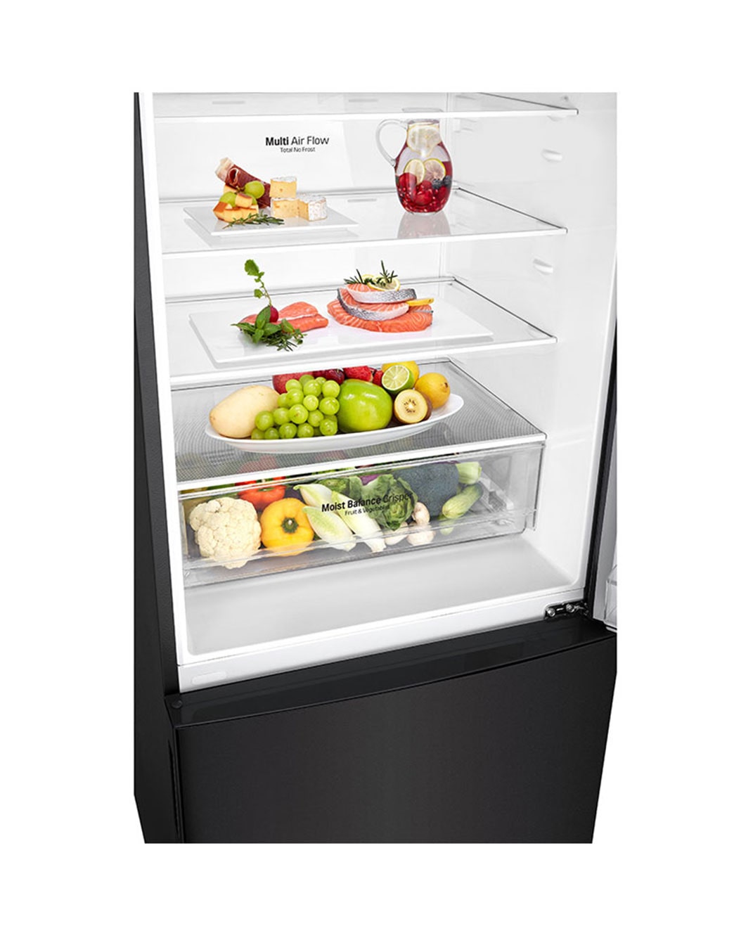 420L Bottom Mount Fridge in Black Steel - GB-455BTL | LG AU