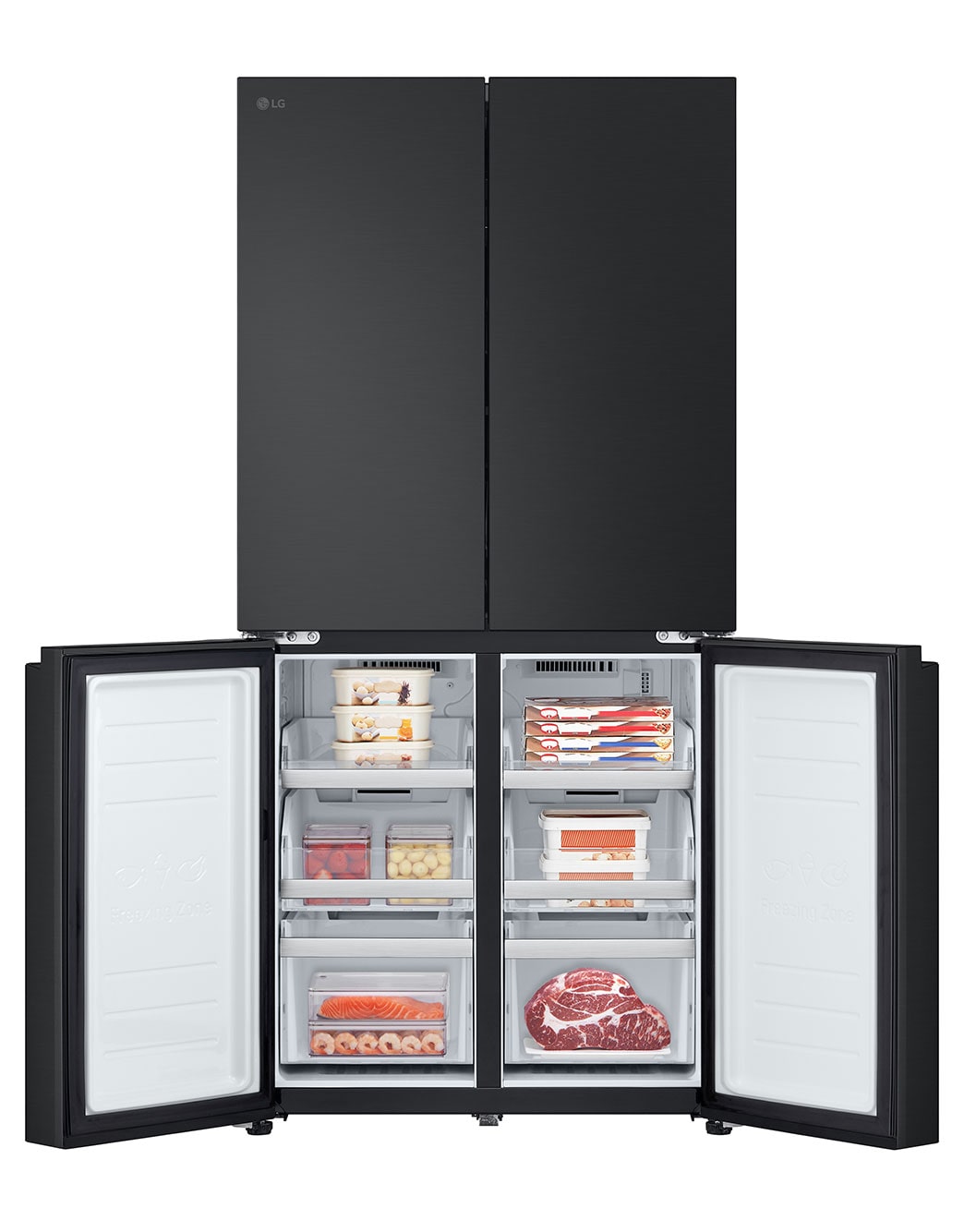 530L Slim French Door Fridge Matte Black -GF-B505MBL | LG AU