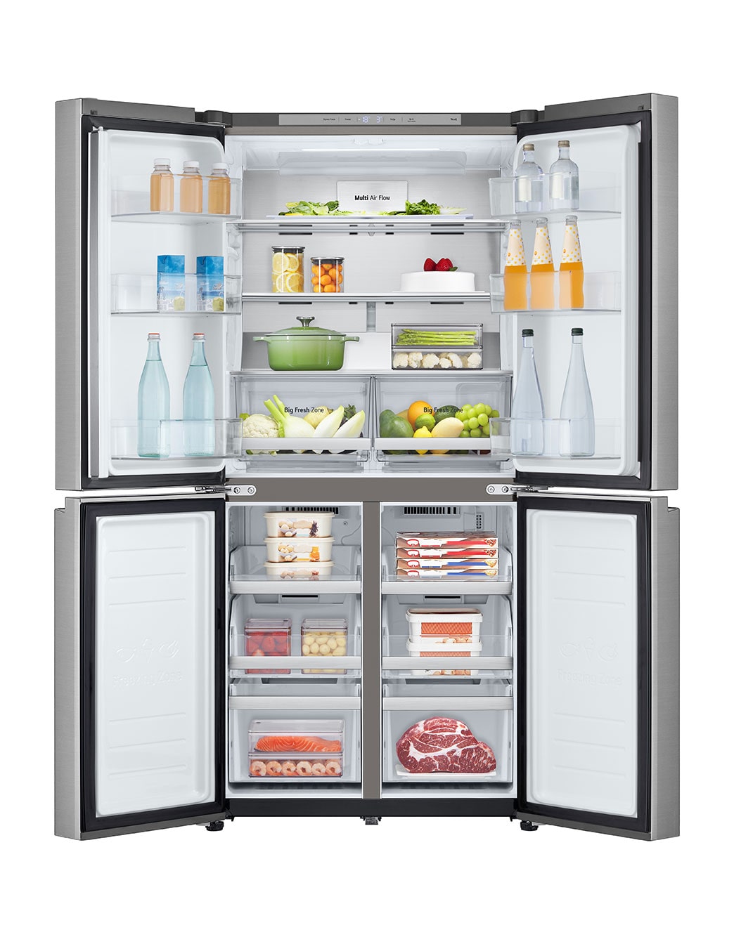 530L Slim French Door Fridge - Stainless - GF-B505PL | LG AU