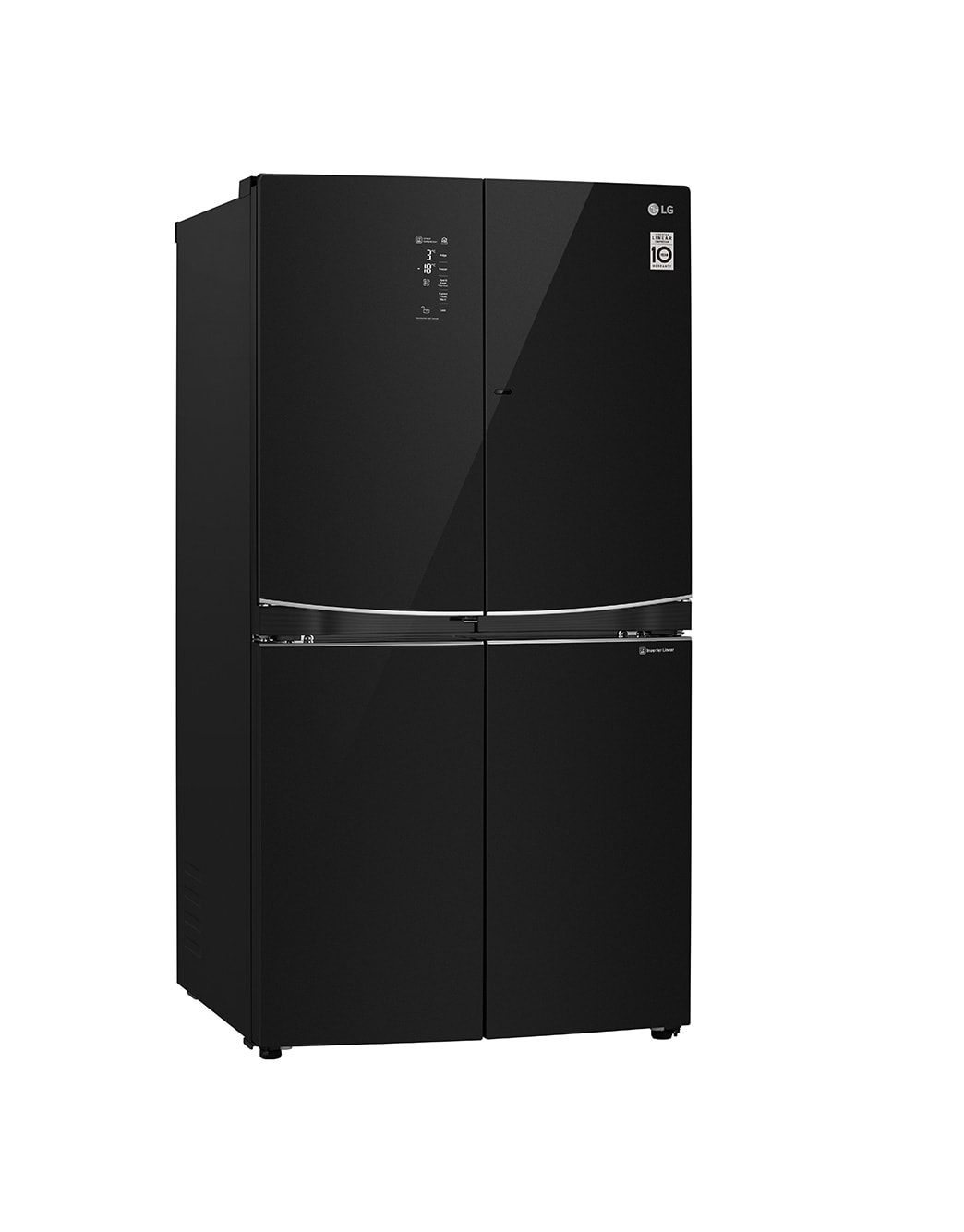 725L French Door Fridge, with Dual Door-In-Door®, in Black Mirror Glass ...