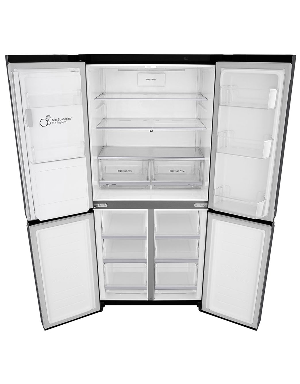 506L Slim French Door Fridge in Black - GF-L570MBL | LG AU