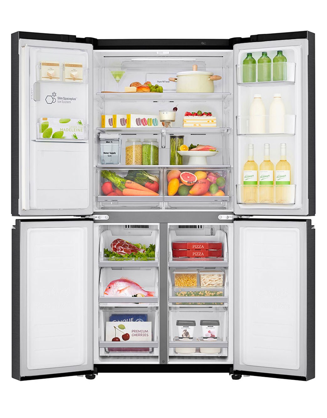 506L Slim French Door Fridge in Black - GF-L570MBNL | LG AU