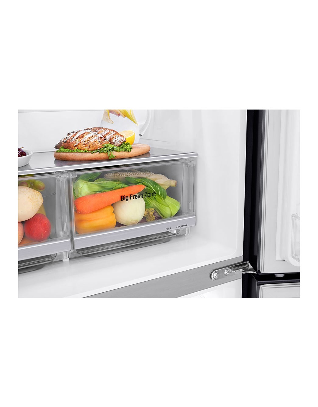 506L Slim French Door Fridge in Black - GF-L570MBNL | LG AU