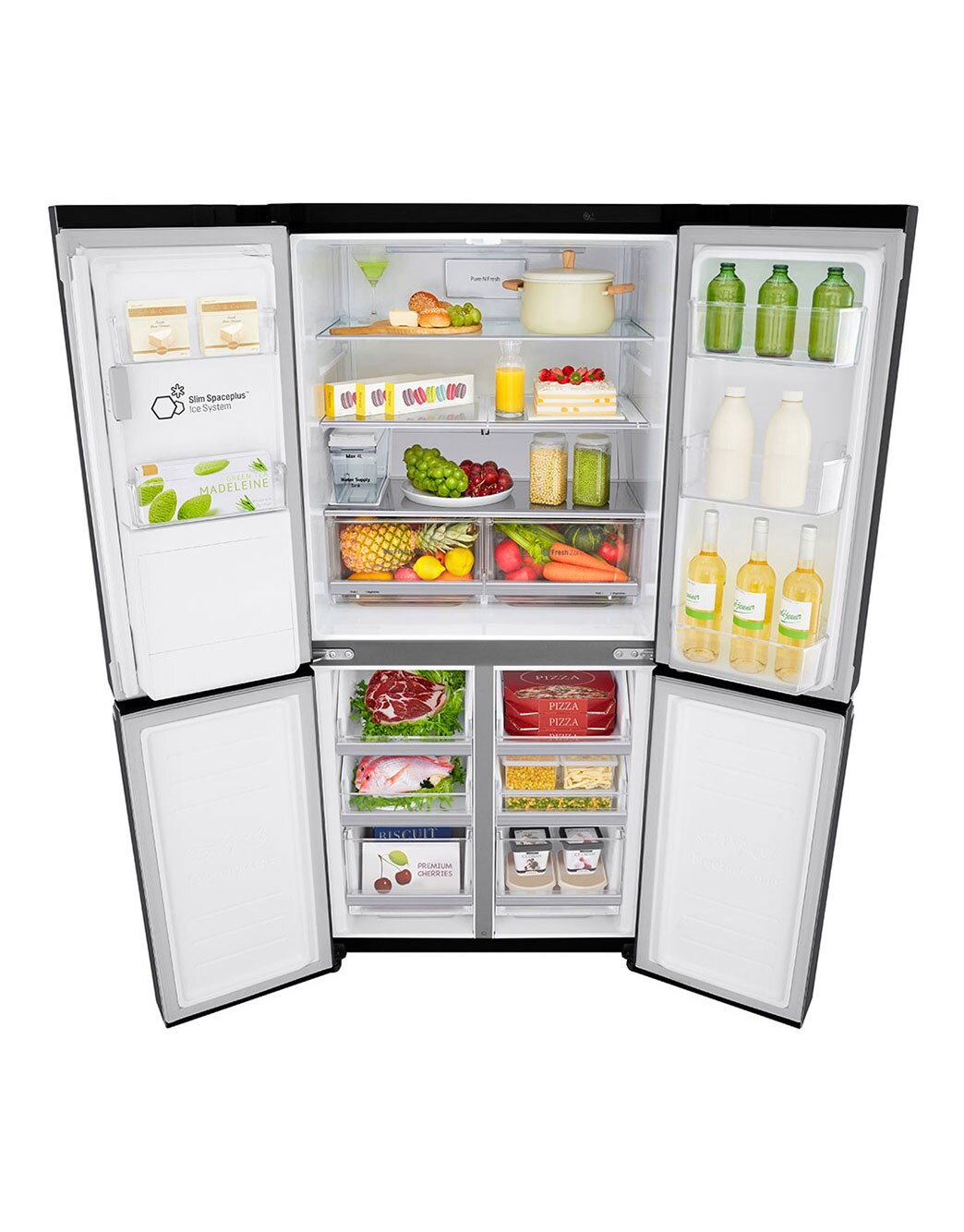 506L Slim French Door Fridge in Black - GF-L570MBNL | LG Australia