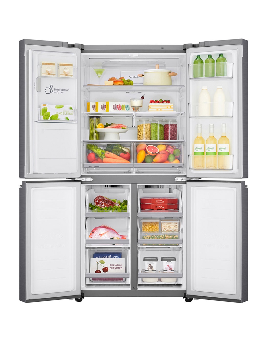 506L Slim French Door Fridge Stainless - GF-L570PL | LG AU