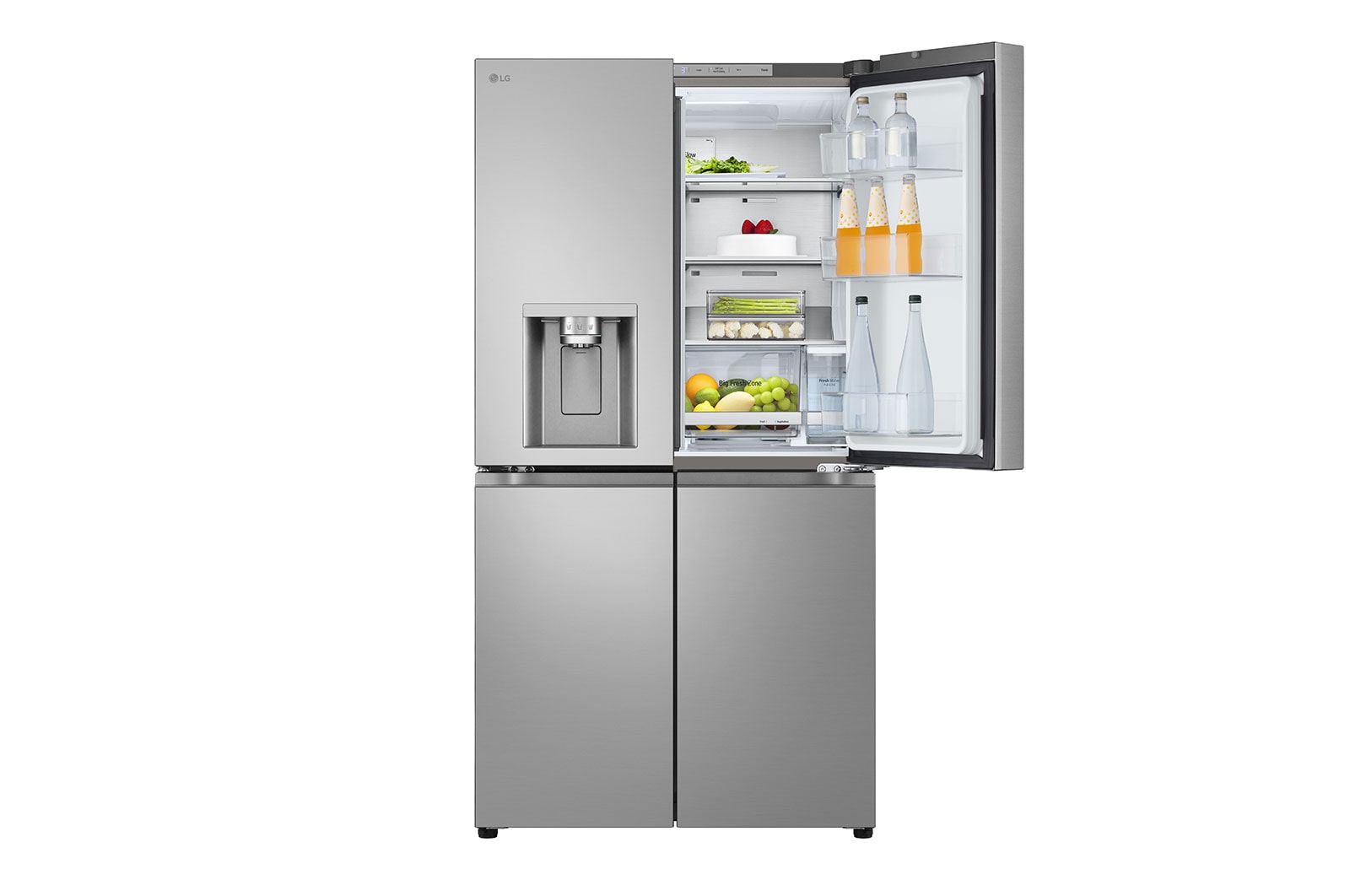 636L French Door Fridge with Non-Plumbed Ice & Water Dispenser - GF ...