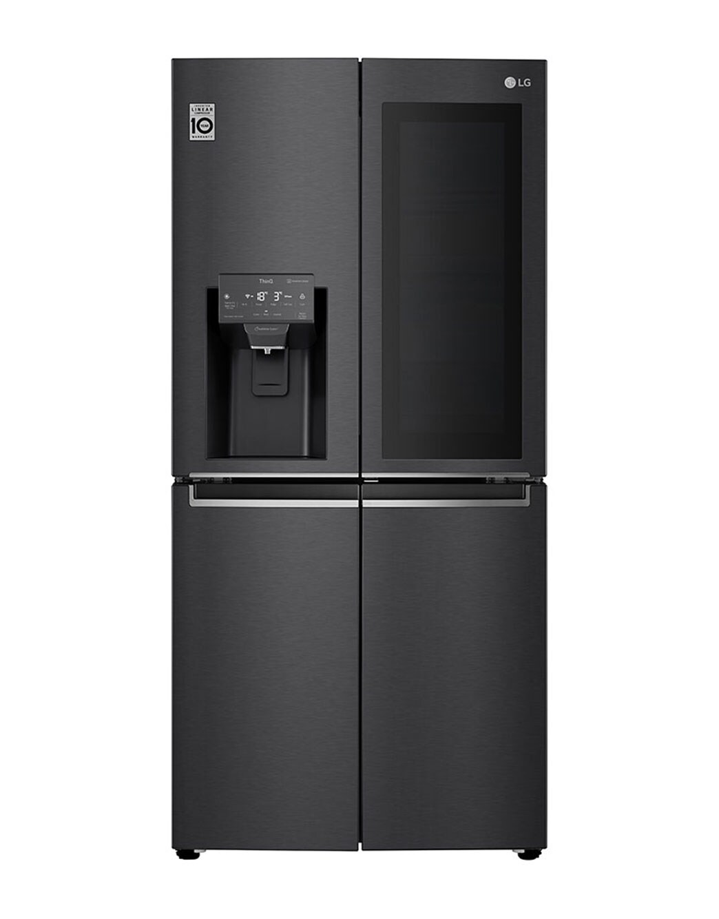 508L Slim French Door Fridge in Black - GF-V570MBLC | LG Australia