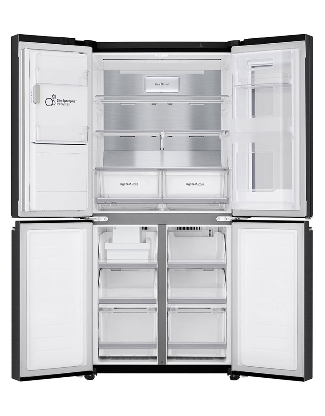 508L Slim French Door Fridge in Black - GF-V570MBLC | LG Australia
