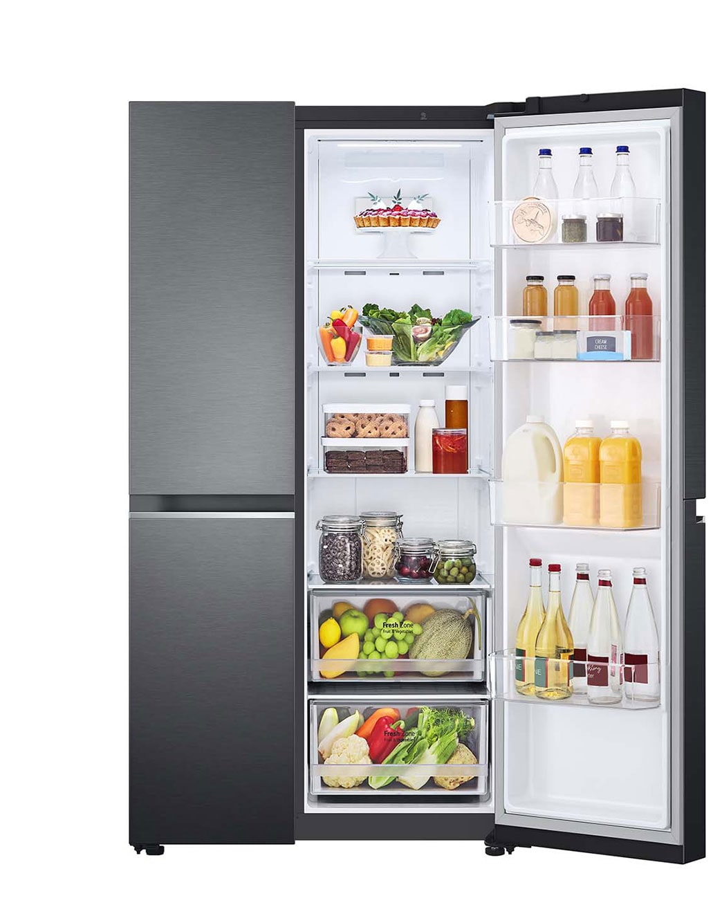 655L Side by Side Fridge in Matte Black - GS-B655MBL | LG AU