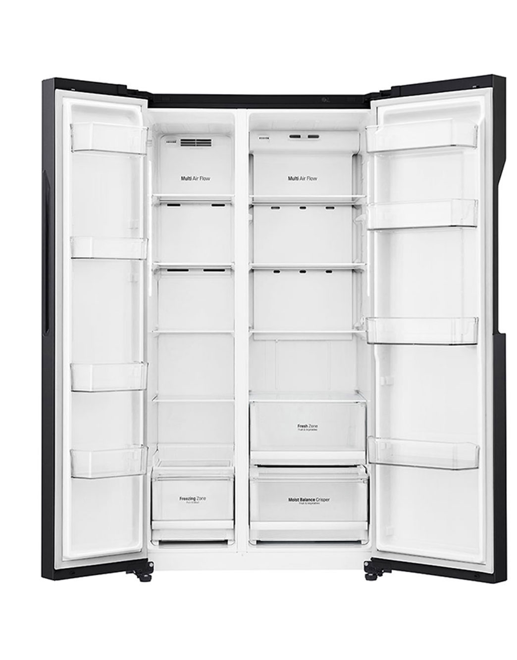 626L Flat Door Side by Side Fridge, in Matte Black Finish - GS-B680MBL ...