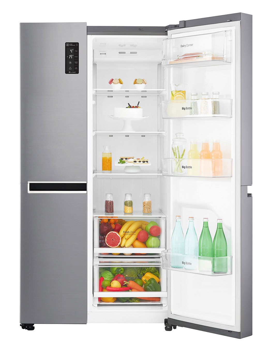 642L Side by Side Fridge in Stainless - GS-B680PL | LG Australia