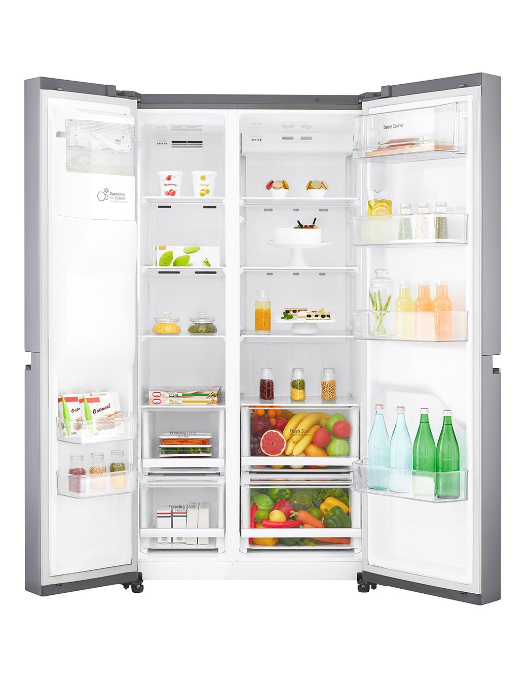 625L Side by Side Fridge with Plumbed Ice & Water Dispenser - GS-L668PL ...