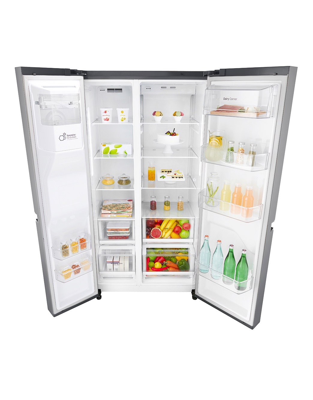 625L Side by Side Fridge with Plumbed Ice & Water Dispenser - GS-L668PL ...