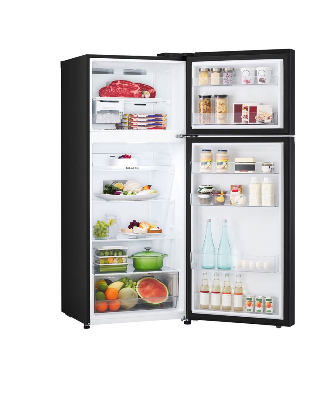 395L Top Mount Fridge - Matte Black - GT-6MB | LG AU