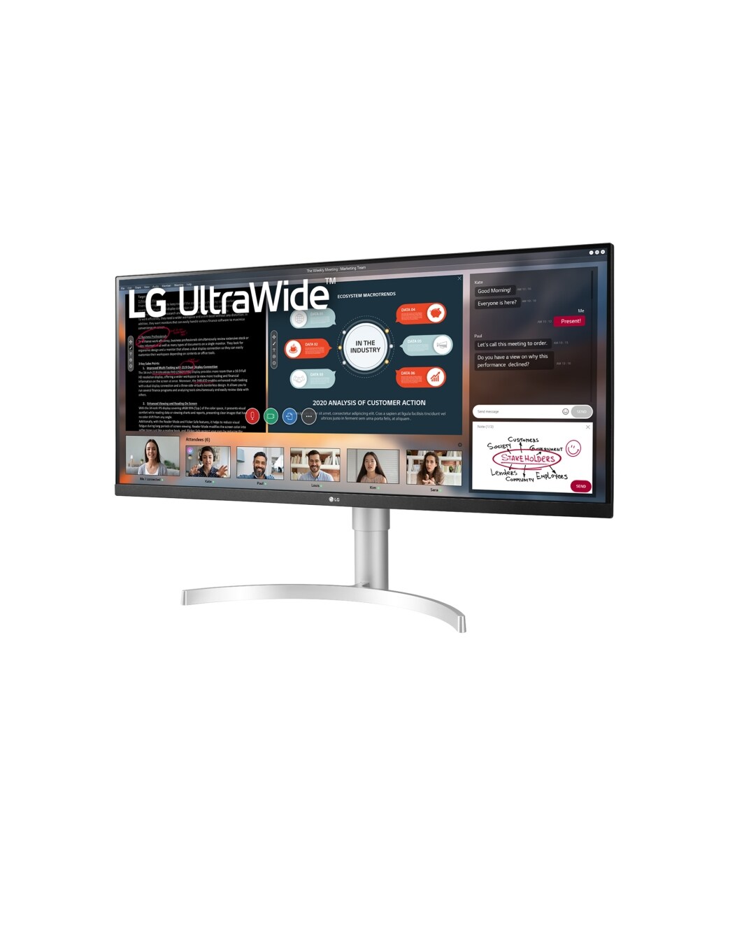 34” UltraWide® Full HD IPS Monitor with HDR - 34WN650-W | LG Australia